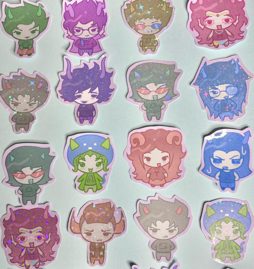 Homestuck Trolls Chibi Holographic Stickers - Etsy