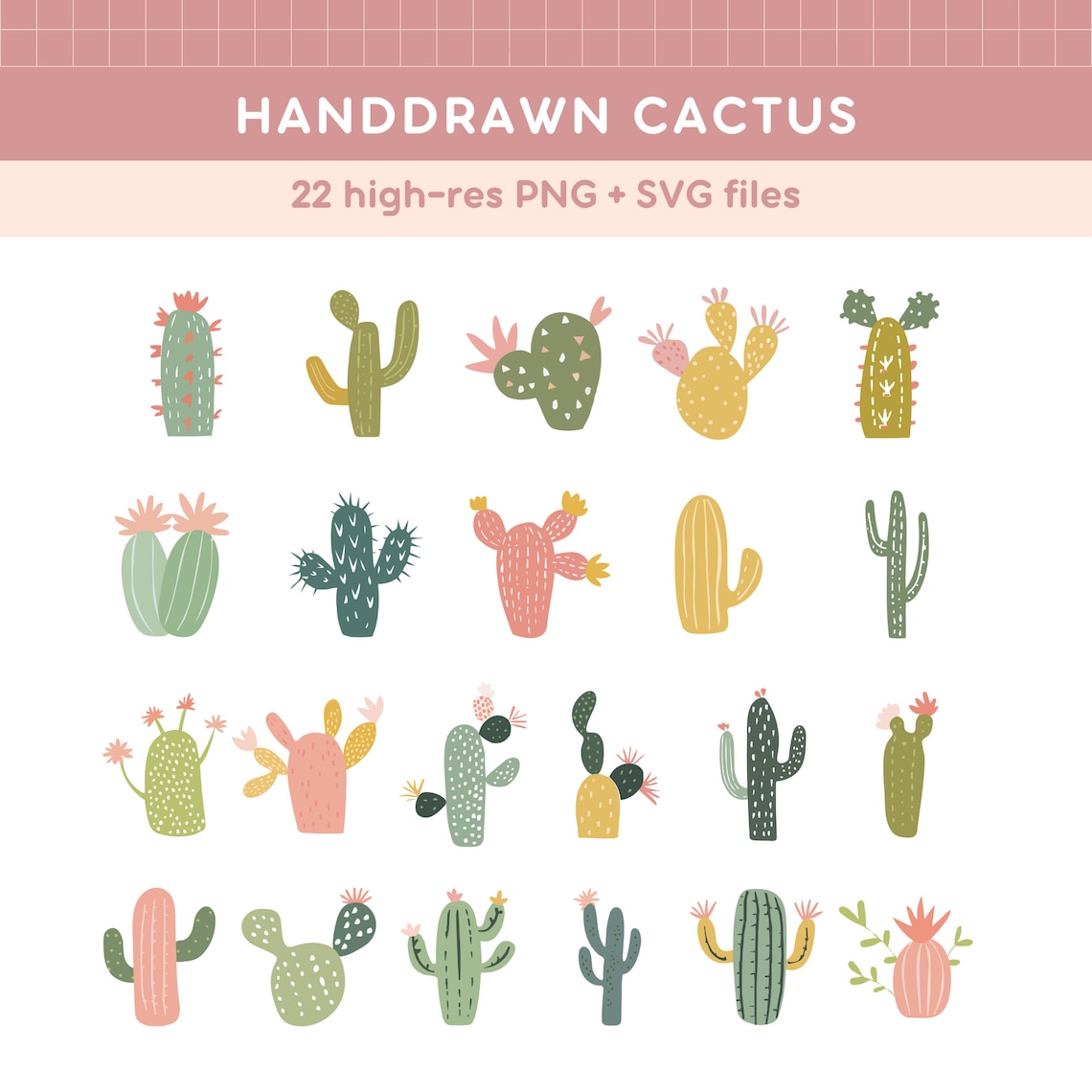 Cactus Svg Bundle, Succulent Svg Clipart Png & Svg for Cricut, Boho Svg ...