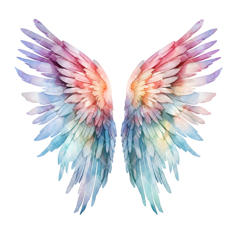 Angel Wings Art Watercolor Wings Clipart Angel Wings Art High Quality ...