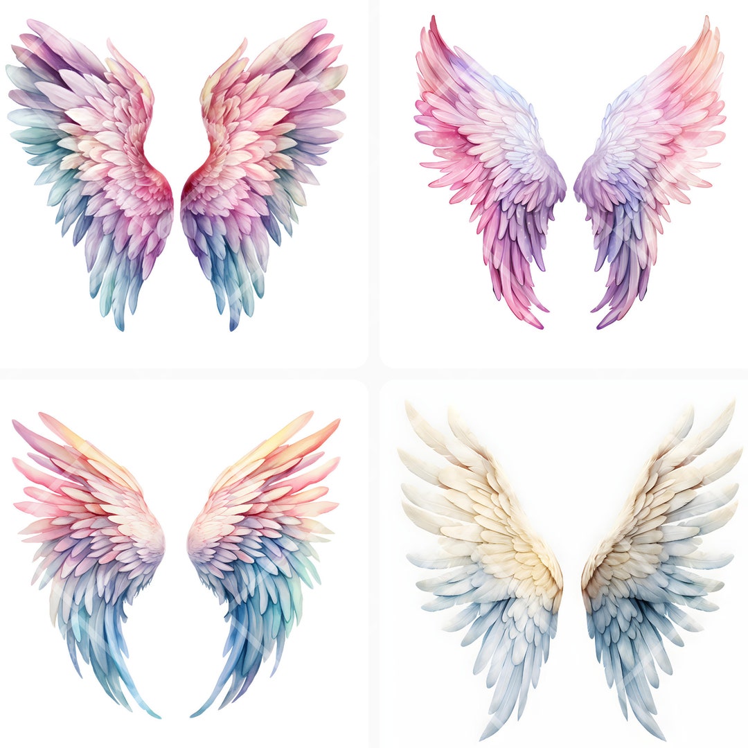 Angel Wings Art Watercolor Wings Clipart Angel Wings Art High Quality ...