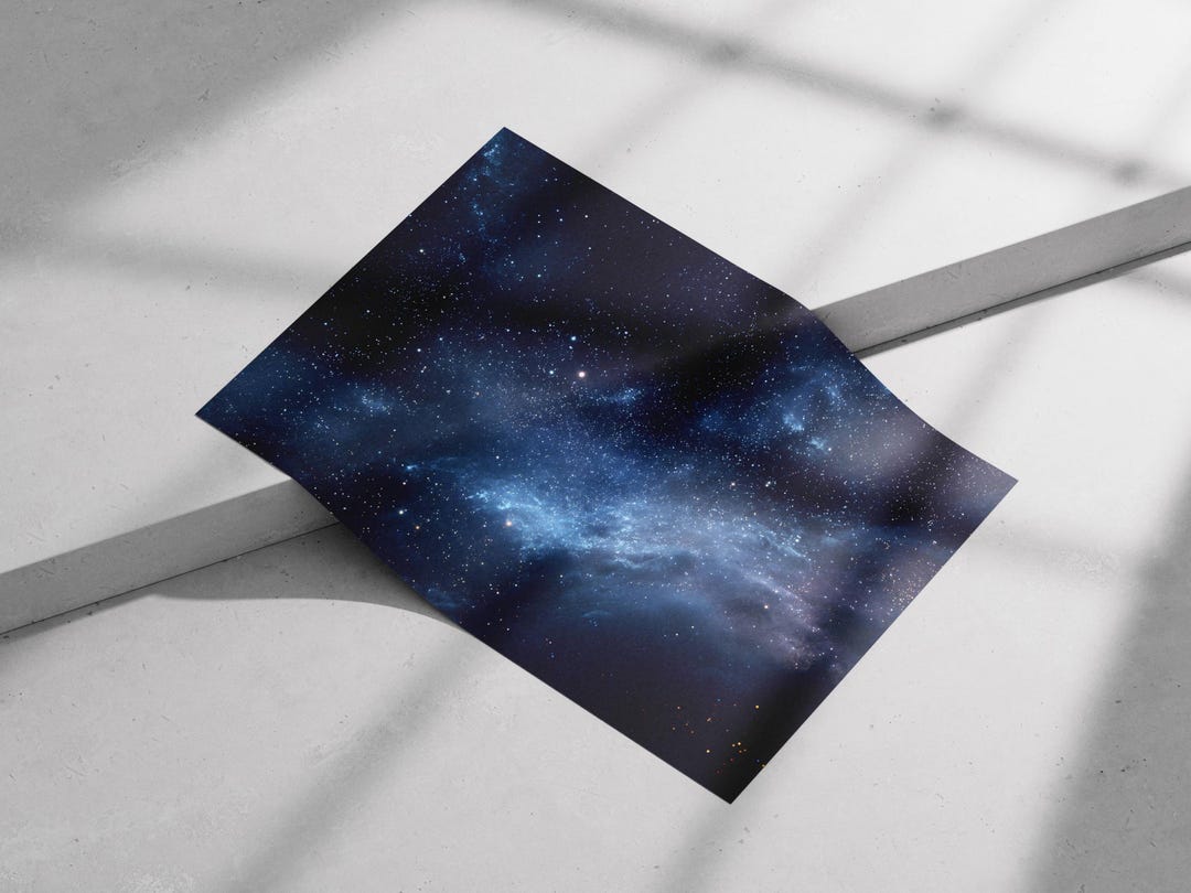 Starry Night Sky Poster Wall Art | Galaxy Space Wall Art Print, Cosmic ...