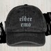 Elder Emo Embroidered Vintage Cotton Twill Cap, Emo Hat - Etsy