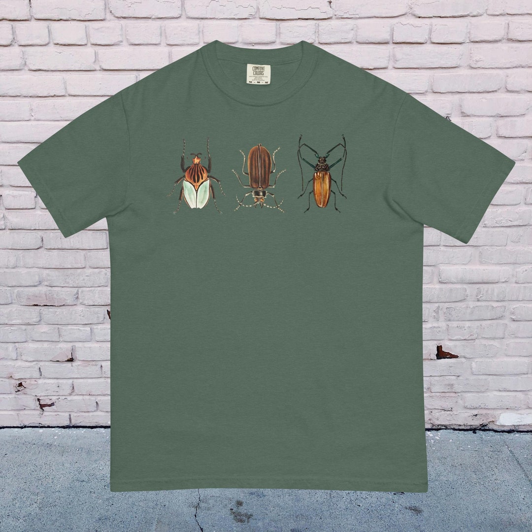 Beetle Vintage Bug Cottagecore Unisex Cotton Comfort Colora Tshirt ...