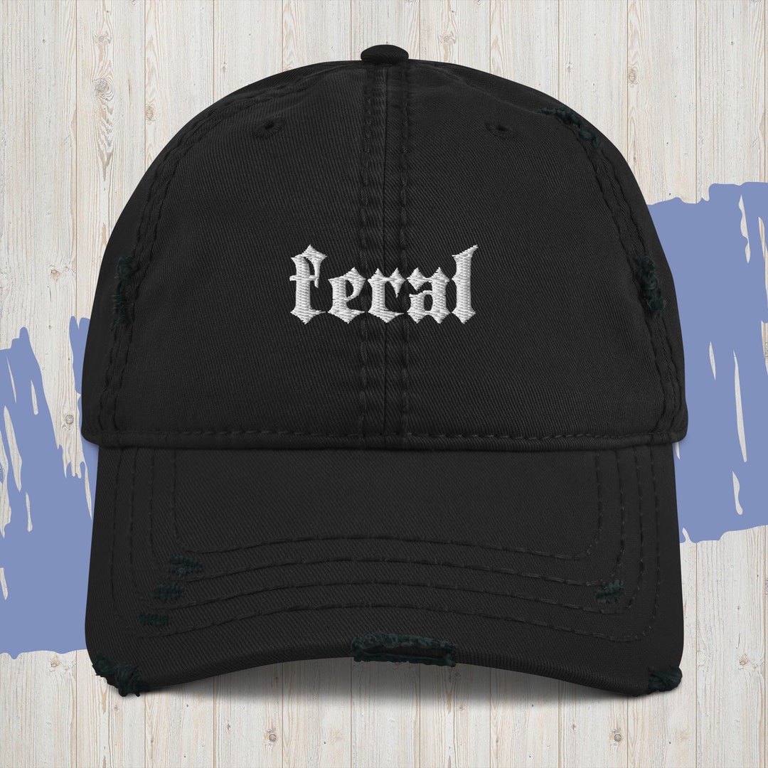 Feral Girl Summer Hat, Feral Dad Hat Embroidered Dad Hat, Granola Girl ...