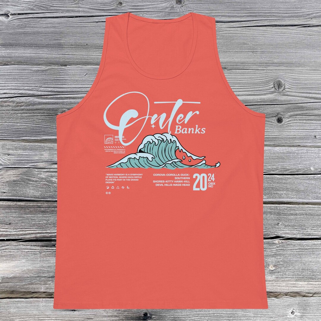 Outer Banks North Carolina Retro Graphic Tank Top, Vintage OBX Unisex ...