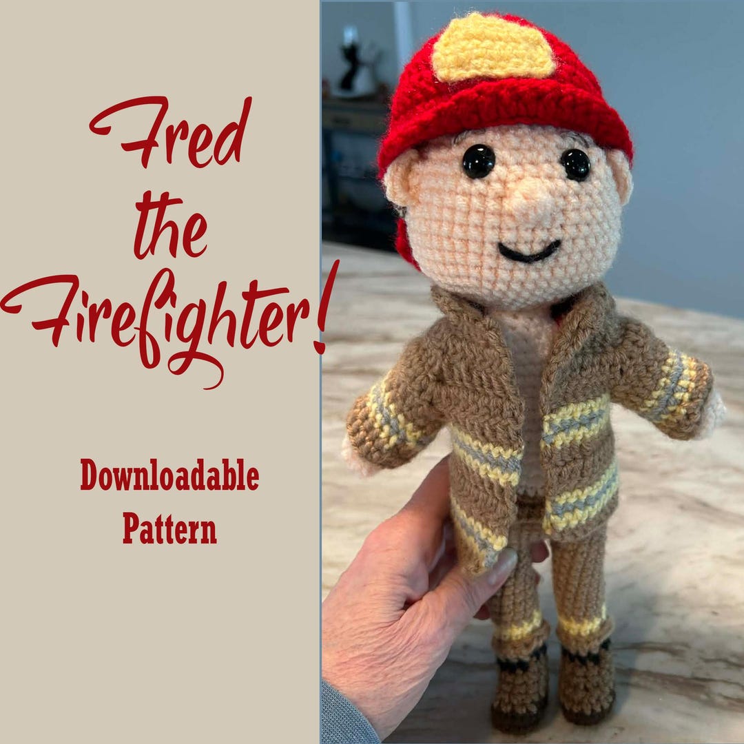 Fred the Firefighter Crochet Pattern, Amigurumi, Doll Pattern - Etsy
