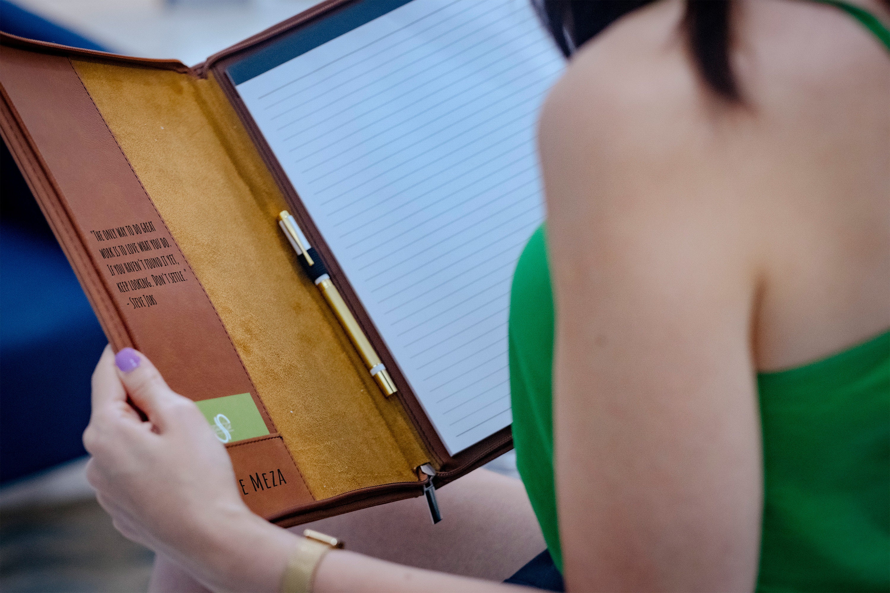 Personalized Zipper Portfolio, Refillable Portfolio, Custom Portfolio ...