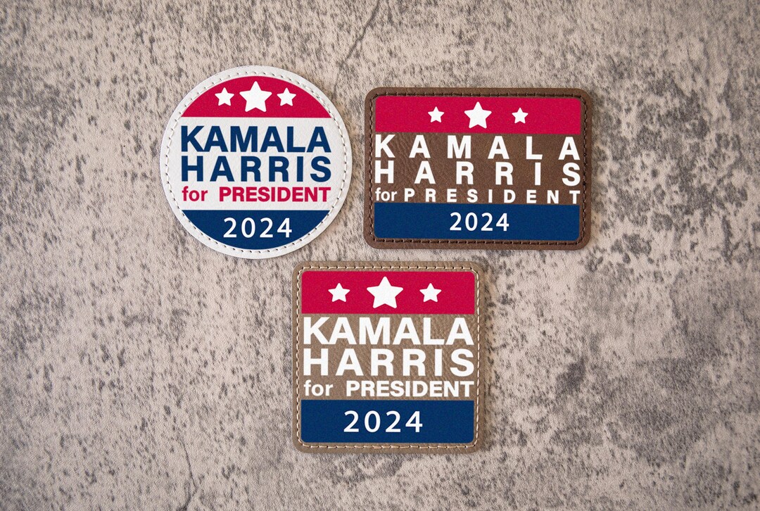 Kamala Harris for President 2024 Leather Patch, Madam President 2024 ...