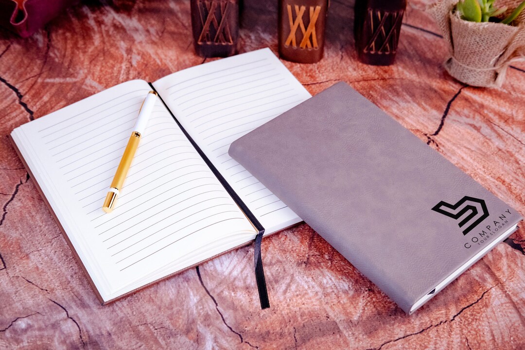 Personalized Leather Journal, Company Logo Leather Journal, Custom ...