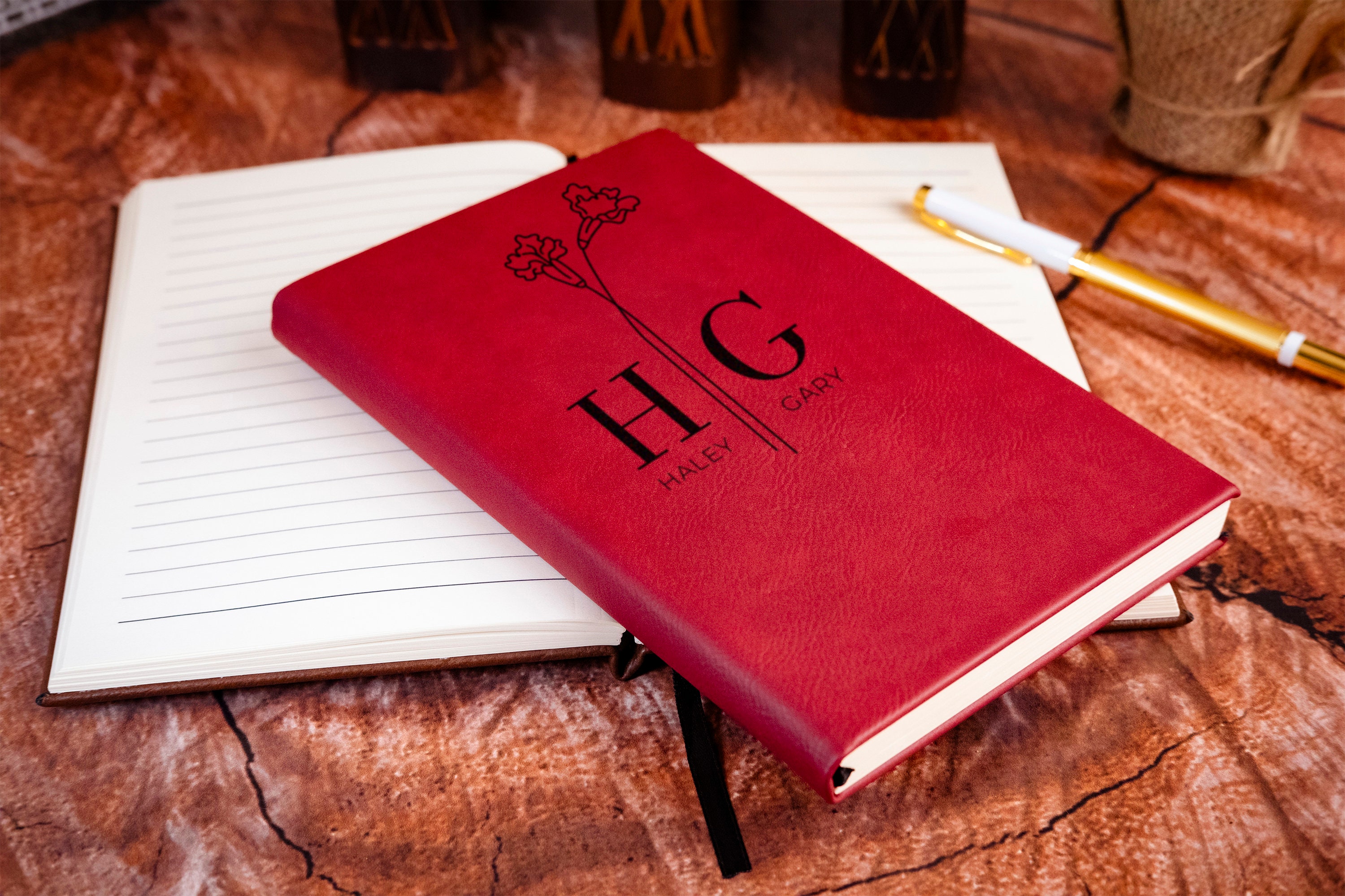 Personalized Leather Journal, Company Logo Leather Journal, Custom ...