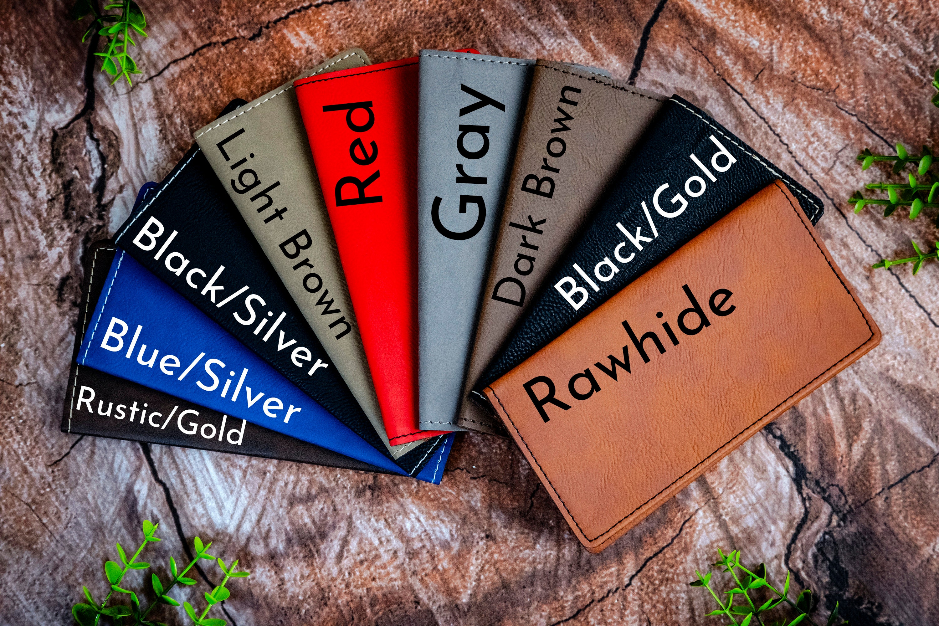 Personalized Leather Checkbook Cover, Checkbook Wallet and Holder ...