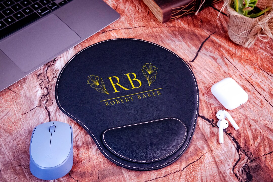 Personalized Leather Mouse Pad, Leather Mouse Pad, Custom Mouse Pad ...