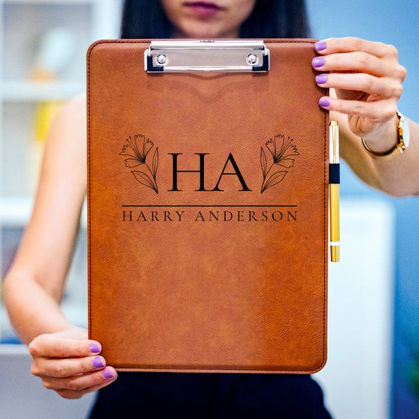 Engraving Leather Clipboard, Personalized Clipboard, Leather Business ...