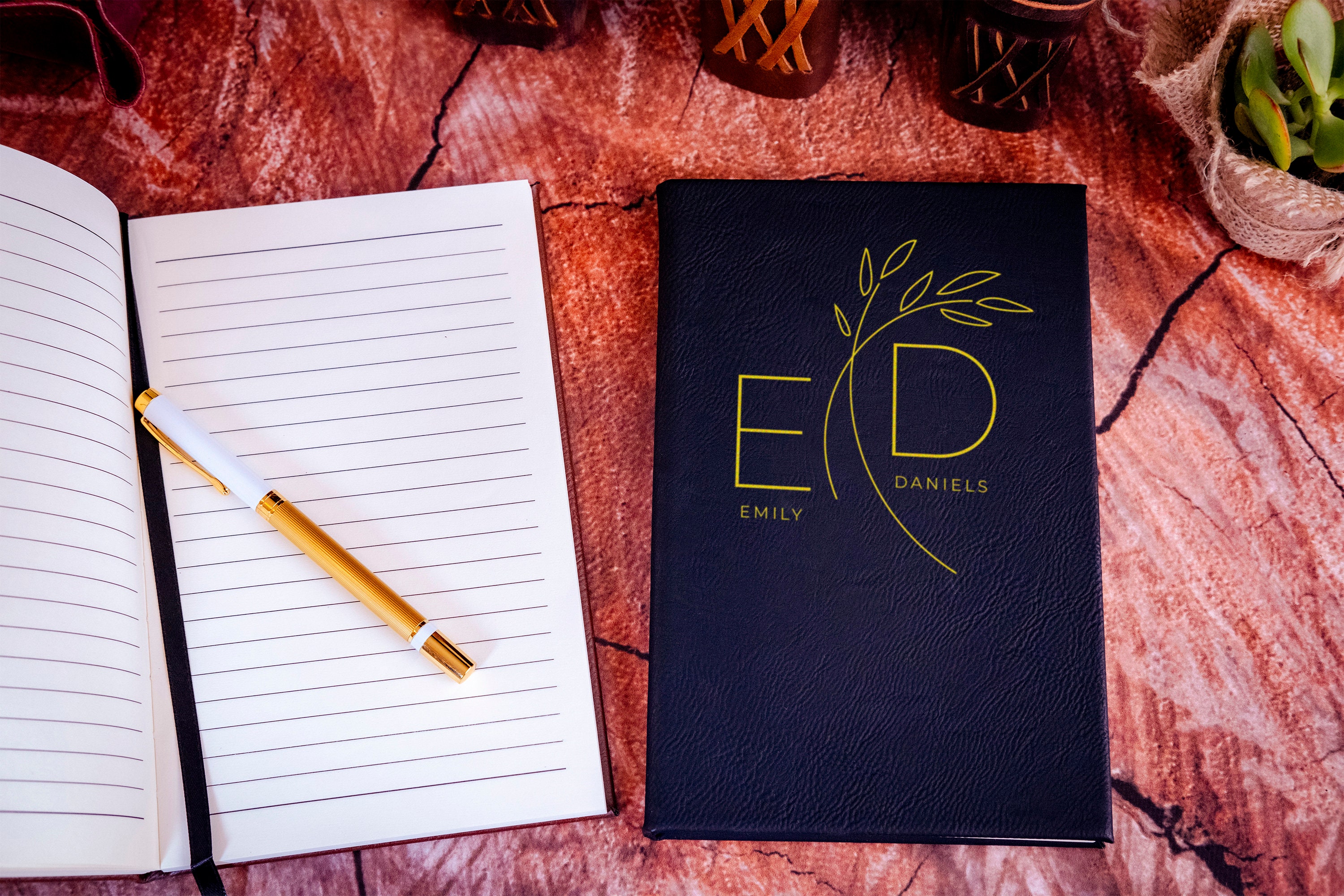 Personalized Leather Journal, Company Logo Leather Journal, Custom ...