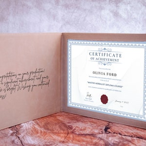 Personalized Diploma Holder, Diploma Frame, Diploma Cover, Graduation ...