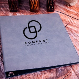 Personalized Binder, Custom Logo Binder, Leather Binder, 3-ring Binder ...
