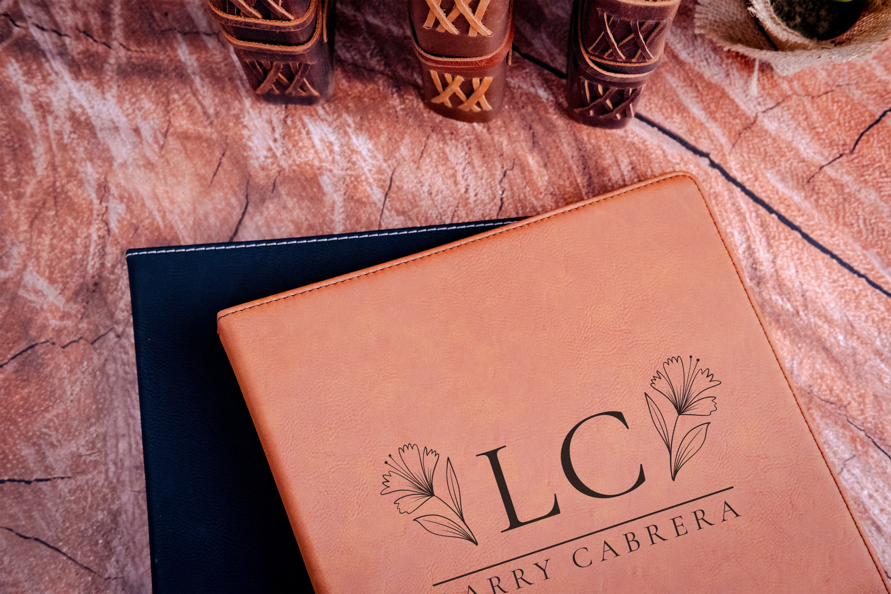 Personalized Binder, Custom Logo Binder, Leather Binder, 3-ring Binder ...