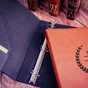 Personalized Binder, Custom Logo Binder, Leather Binder, 3-ring Binder ...