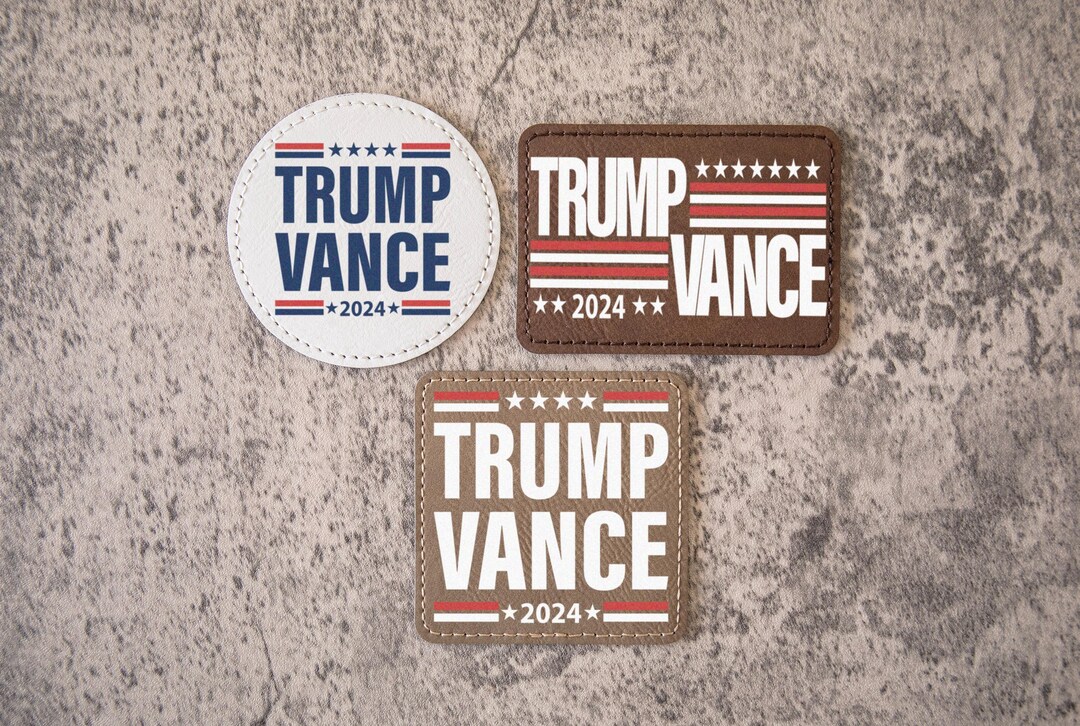 Trump Vance 2024 Leather Patch, Donald Trump for President 2024 ...