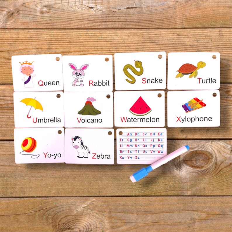 Alphabet Flashcards for Homeschool and Preschool Activities, Learn to ...