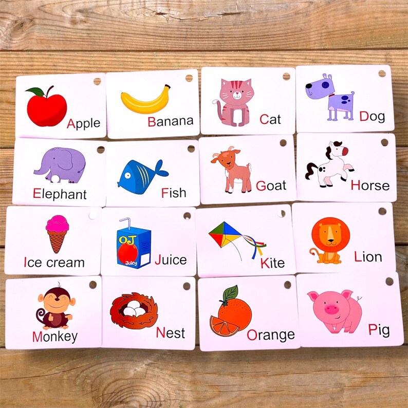 Alphabet Flashcards for Homeschool and Preschool Activities, Learn to ...