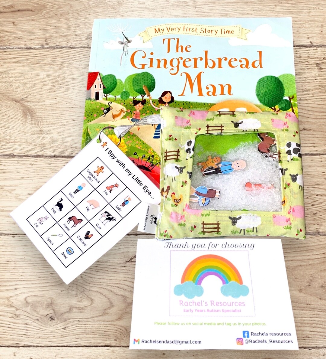 The Gingerbread Man Story I Spy Bag With Card UKCA TESTED - Etsy