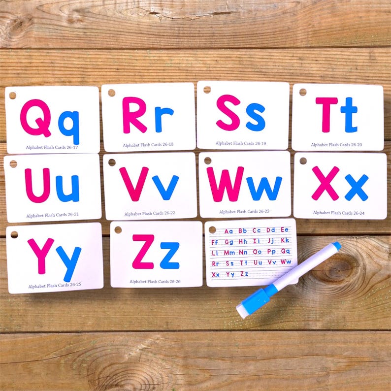 Alphabet Flashcards for Homeschool and Preschool Activities, Learn to ...