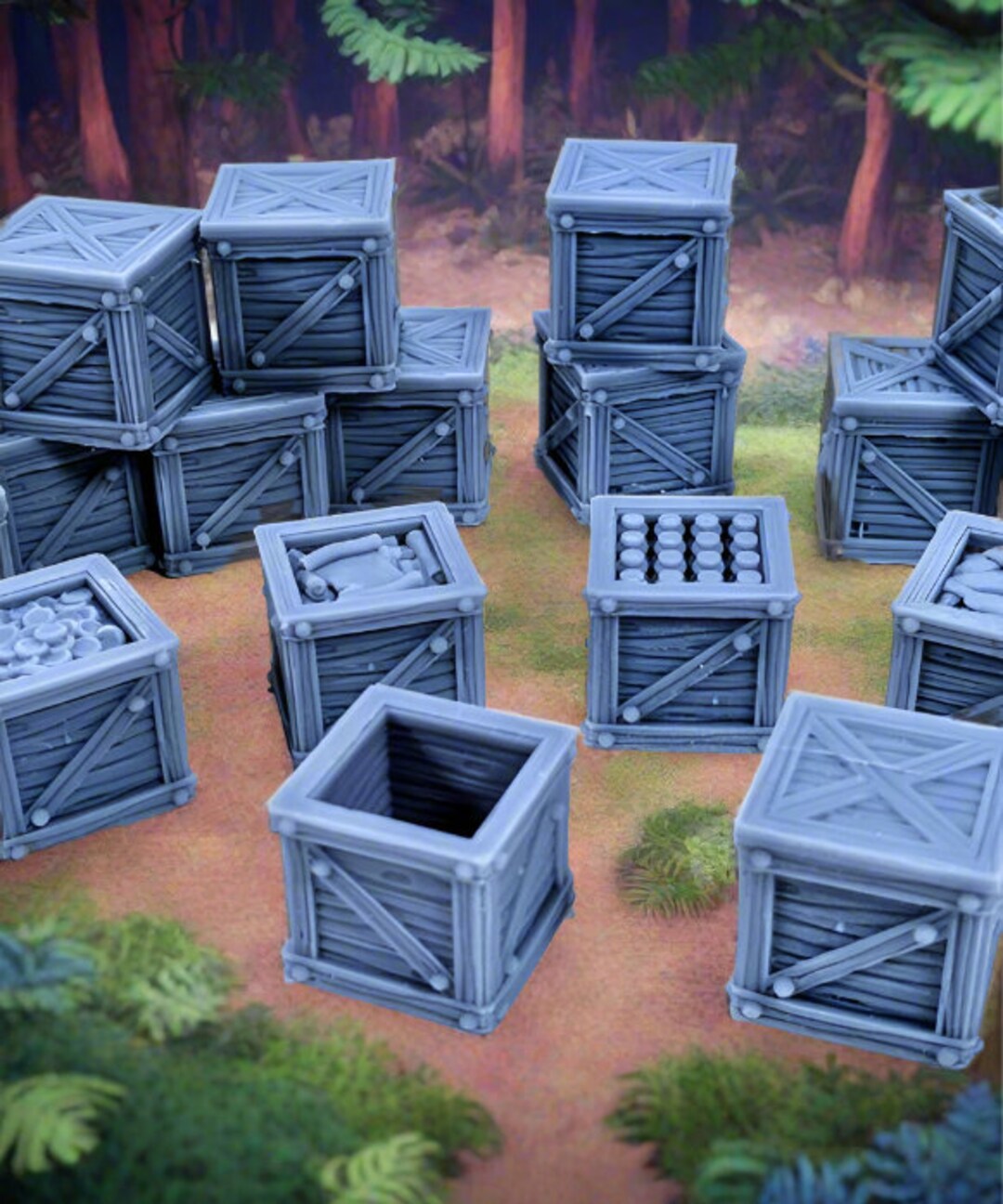 Wooden Crates Set - Scatter Terrain Fantasy D&D Dungeons and Dragons ...