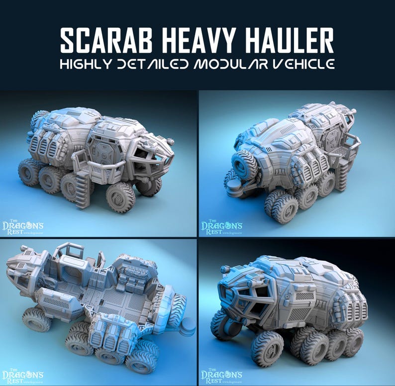 Highly Detailed Modular Vehicle Scarab Heavy Hauler - Etsy