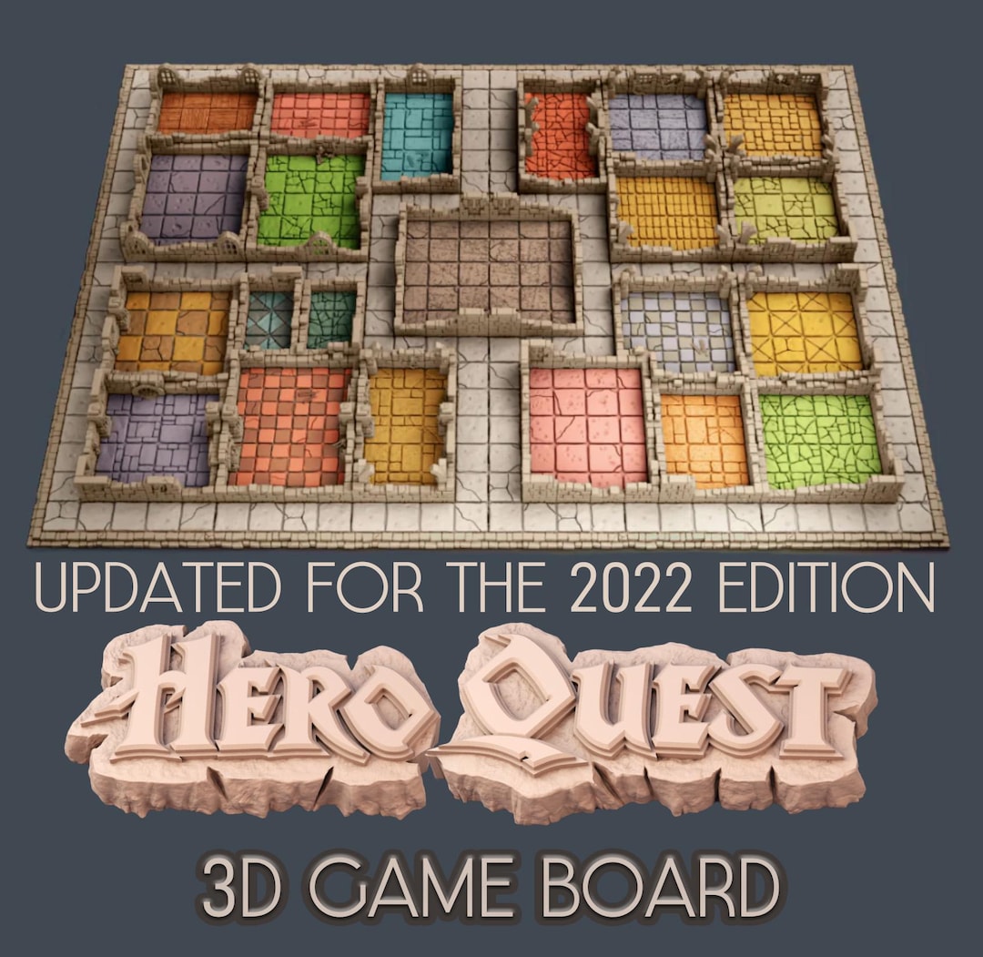 Heroquest: Enhance Your Experience With a 3D Modular Fantasy Game Board ...
