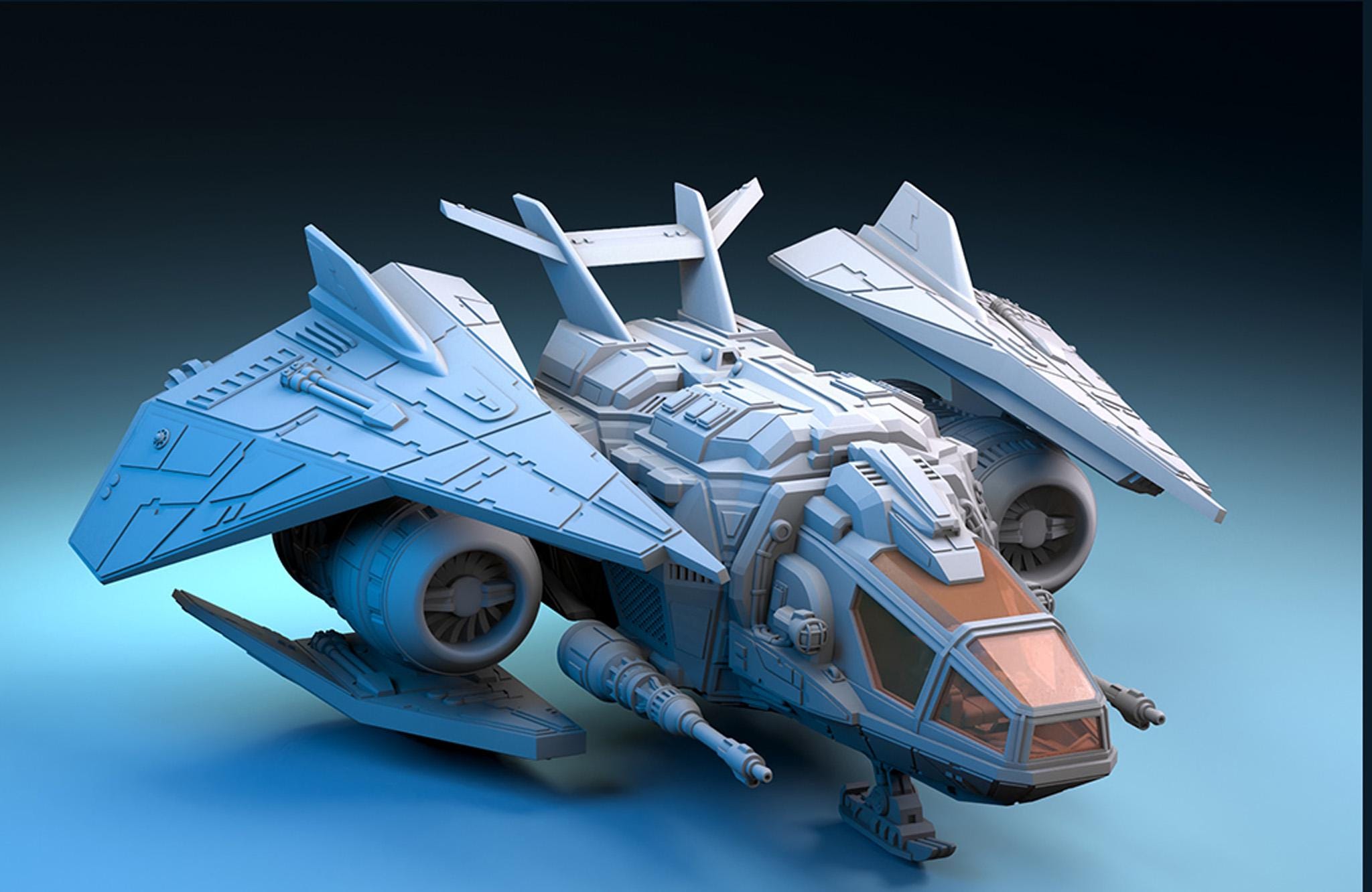 Spaceship Model – Vortex Sci-fi Spacecraft Kit - Etsy
