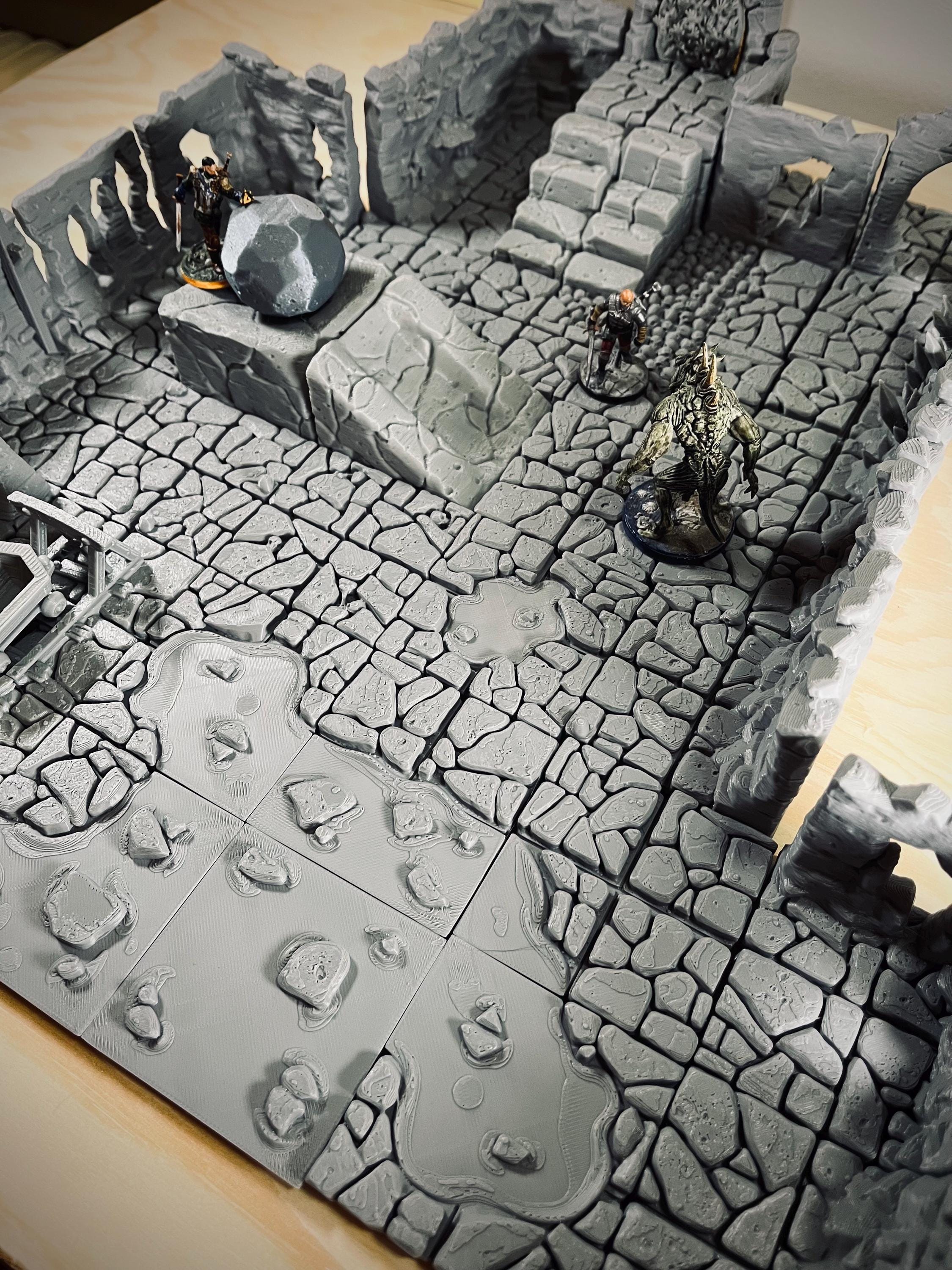 Death X Tiles - Modular Dungeon Terrain - Caves & Caverns | Starter Set ...