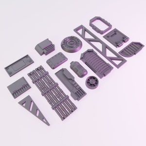 Sci-fi Greebles Miniature Details for Model Kits & Dioramas | Sci-fi ...