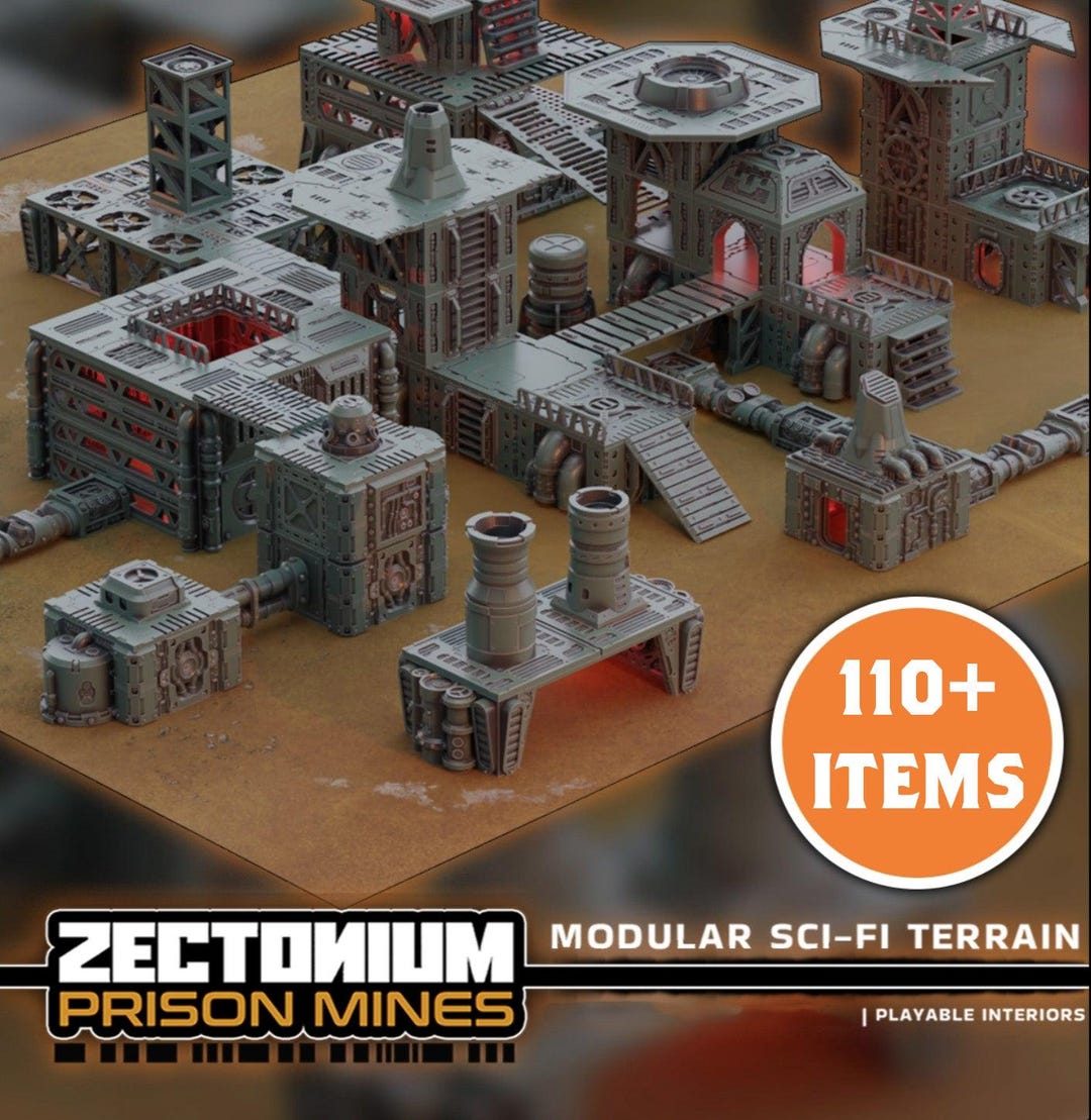 Zectonium Prison Mines - Modular Sci-fi Terrain | Complete Core Set ...