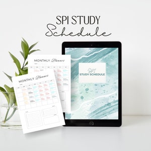 SPI Study Schedule - Etsy