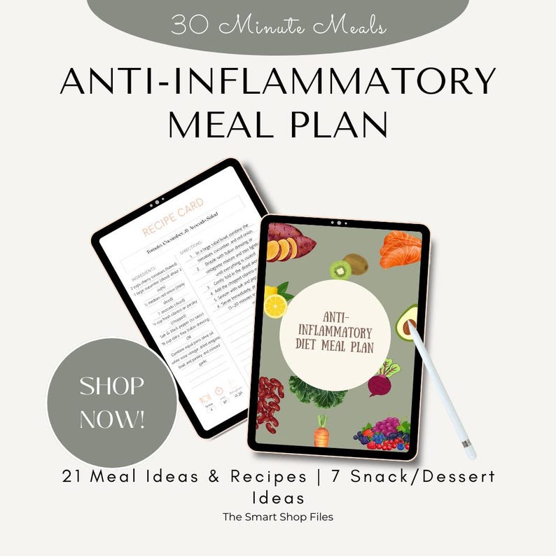 Anti-inflammatory Weekly Meal Plan | Clean Eating, Dairy-free & Gluten ...