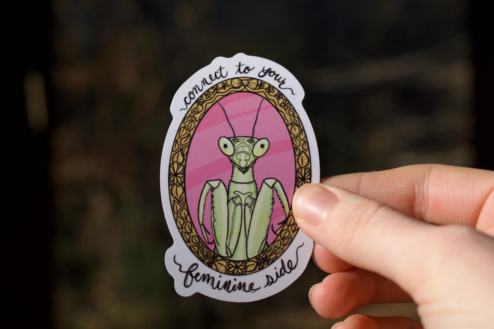 Mantis Sticker - Connect to Your Feminine Side - Etsy
