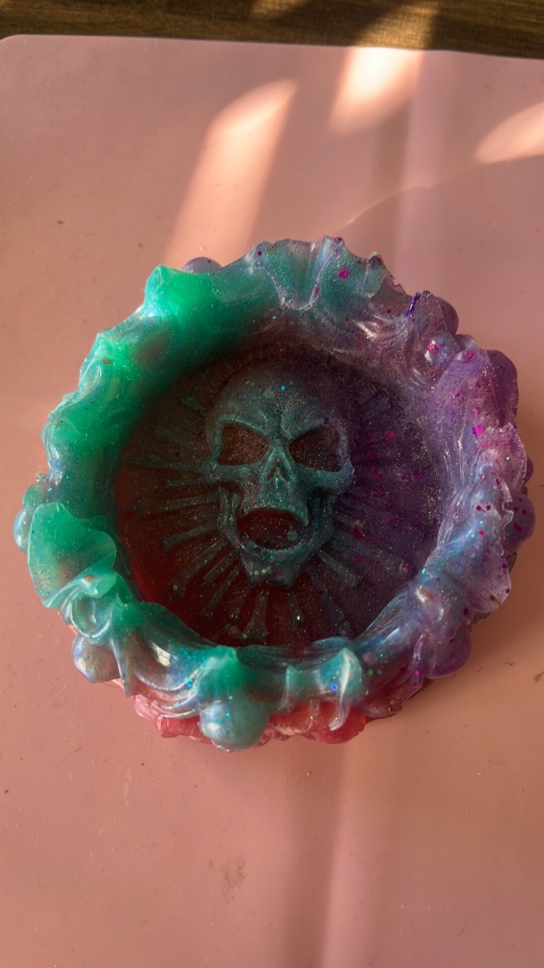 Skeleton Resin Art Ash Tray/ Coin Holder/ Jewelry Holder/ Etc - Etsy