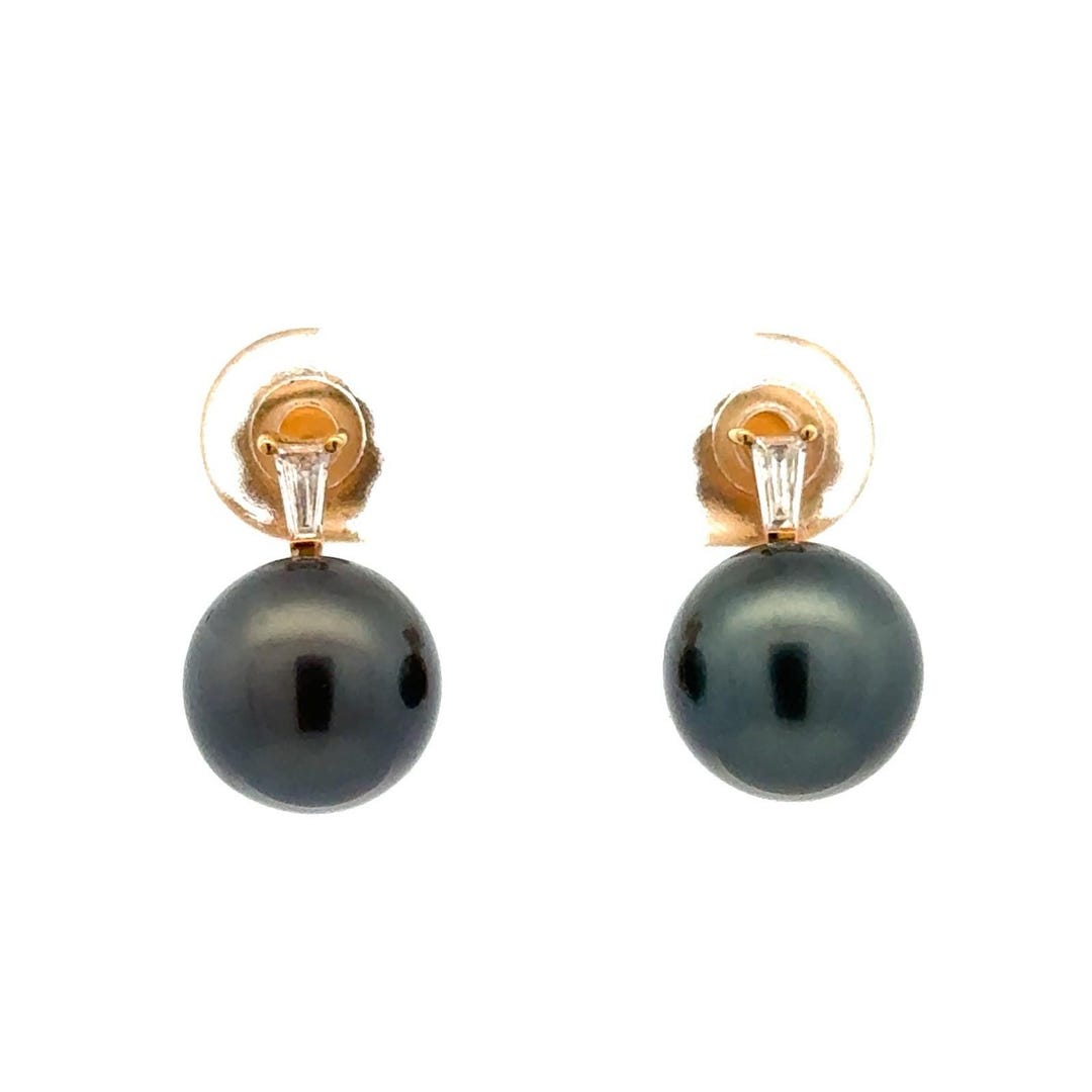 Vtg Jacks Handicrafts (jacks of Fiji) 18K Ylw Gold Black Pearl Diamond ...