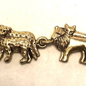 Designer Gold Tone Noah's Ark 2x2 Animals Religious Tennis Bracelet - Etsy