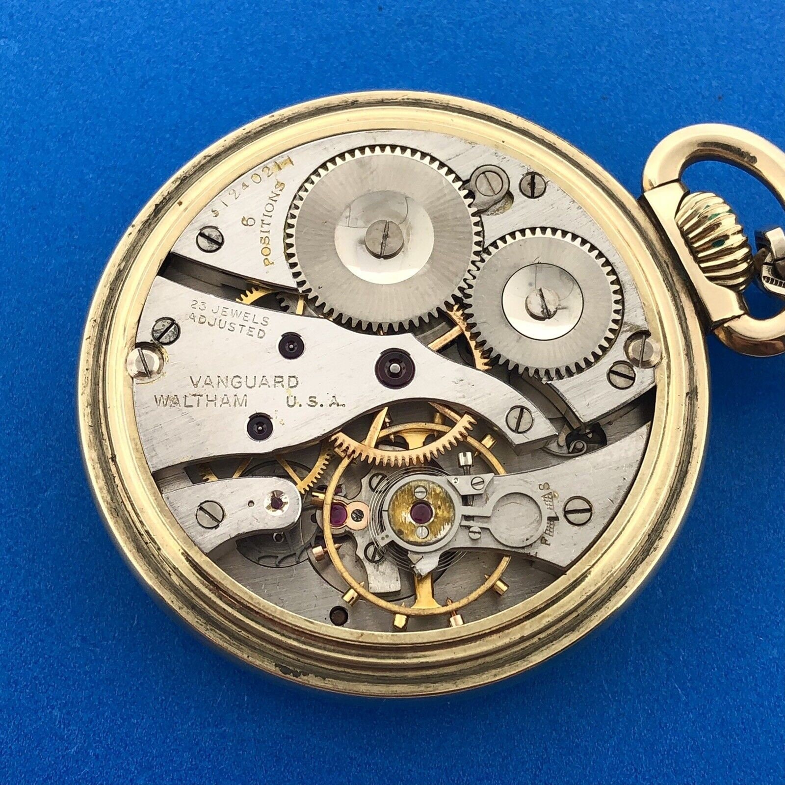 1942 WWII Waltham Premier Vanguard 10K Gold Filled Railroad Pocket ...