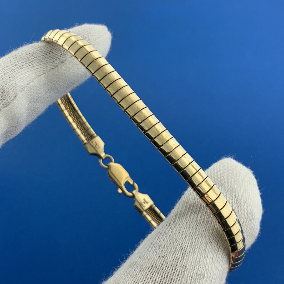 Designer Milor 925 Sterling Silver Vermeil Gold Tone Snake Chain Link ...