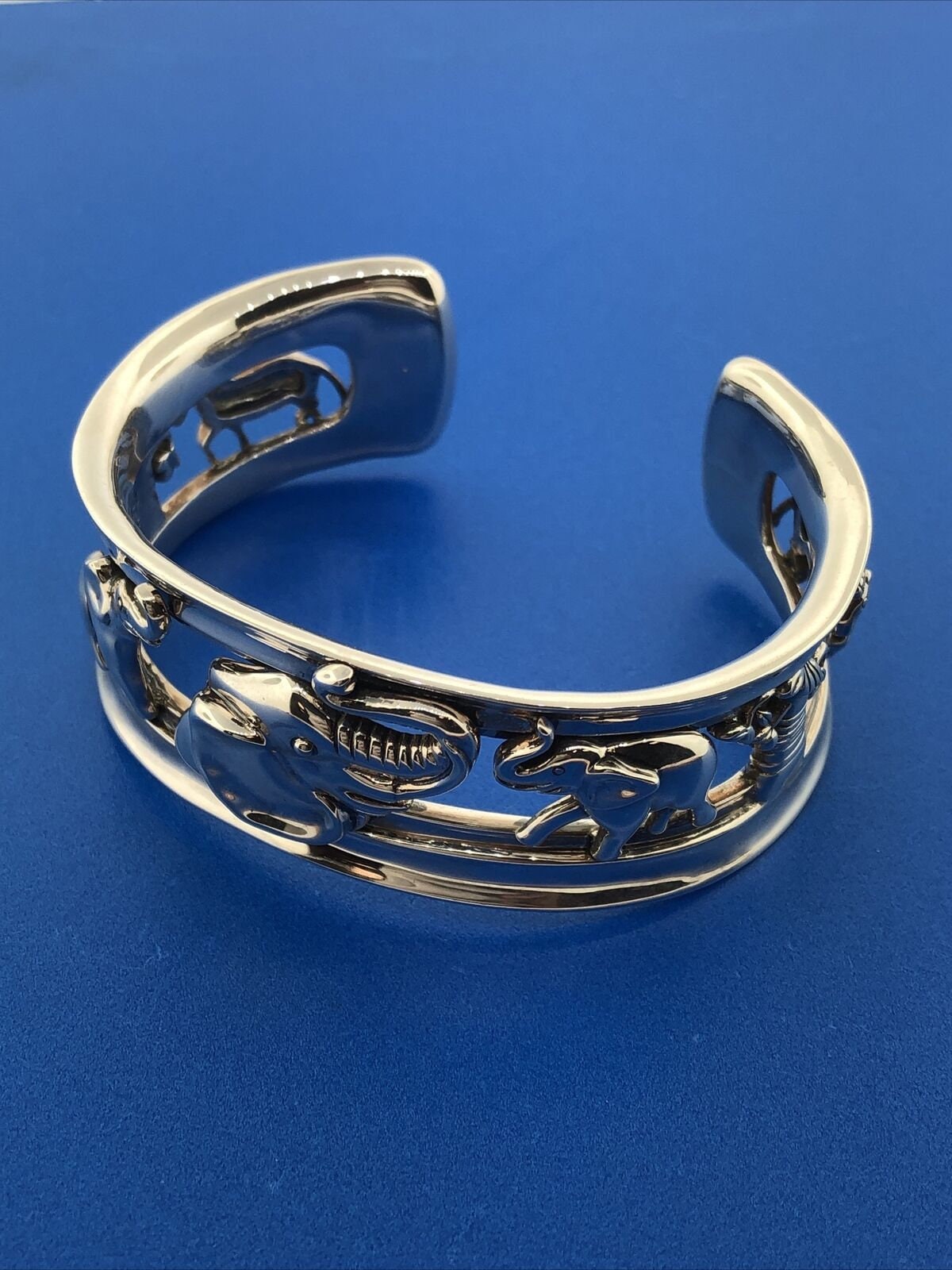 Barry Kieselstein Cord KC Studio Sterling Silver Elephant Zebra Cuff Bracelet - Etsy