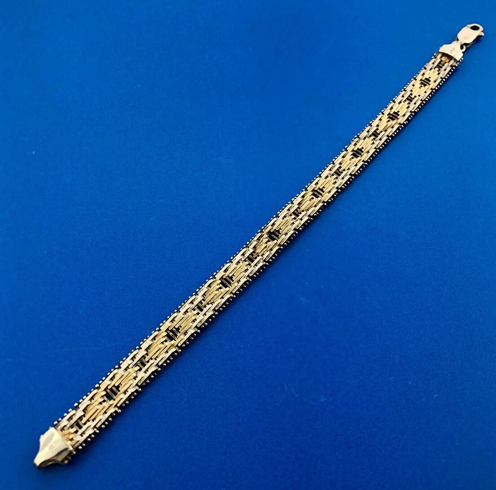 Designer Milor Italy 925 Sterling Silver Gold Two Toned Diamond Cut ...