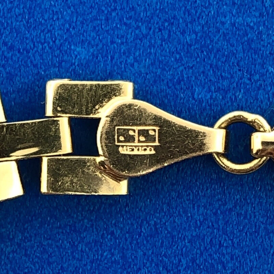 Imperial Gold Company Mexico 14K Yellow Gold Sapphire Modernist Tennis ...