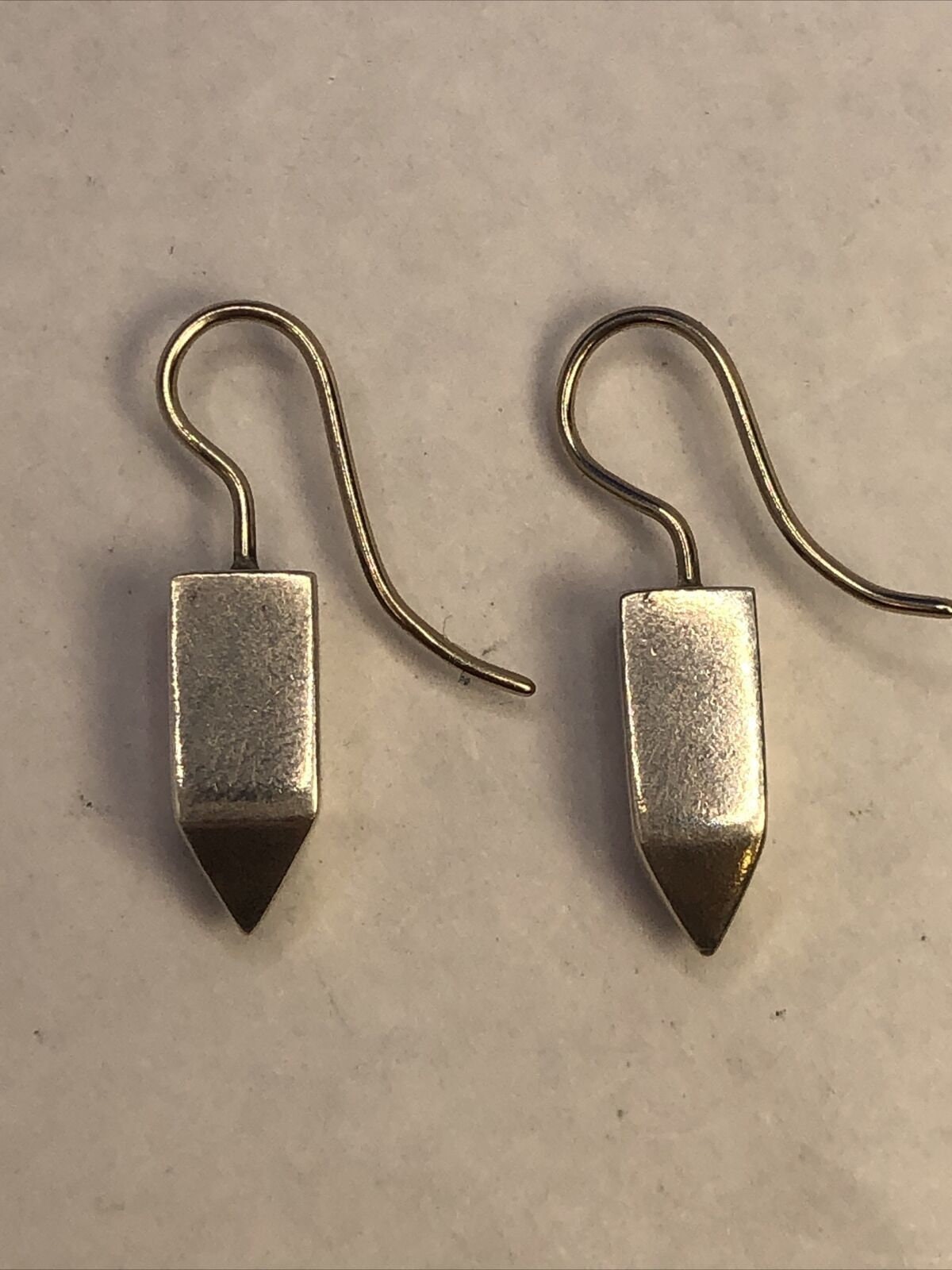 Mignon Faget 925 Sterling Silver Pylon Geometric Modernist Hook Dangle ...