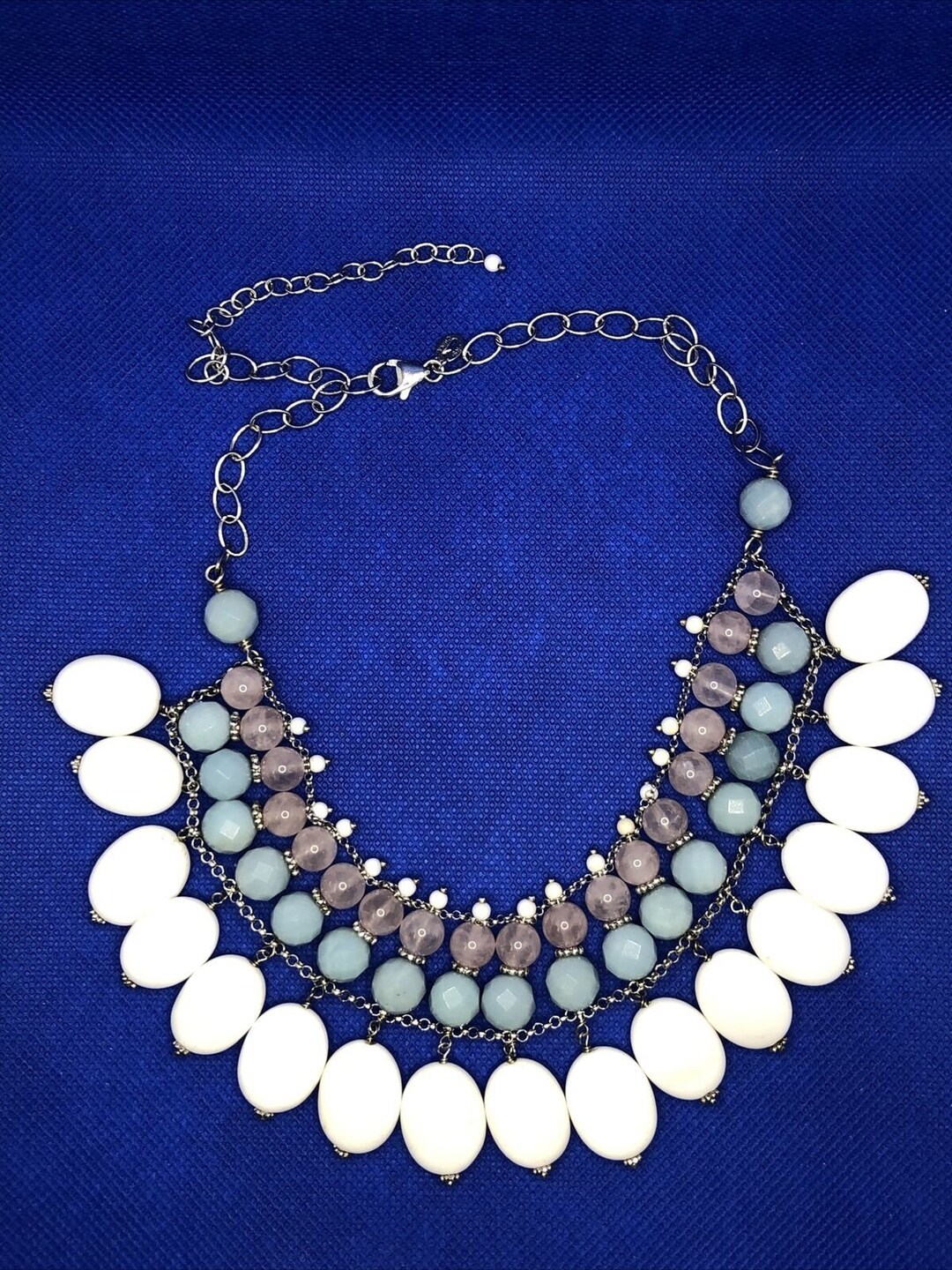 Ross Simons Rose Quartz Aventurine Milky Quartz Layered Collar Necklace ...