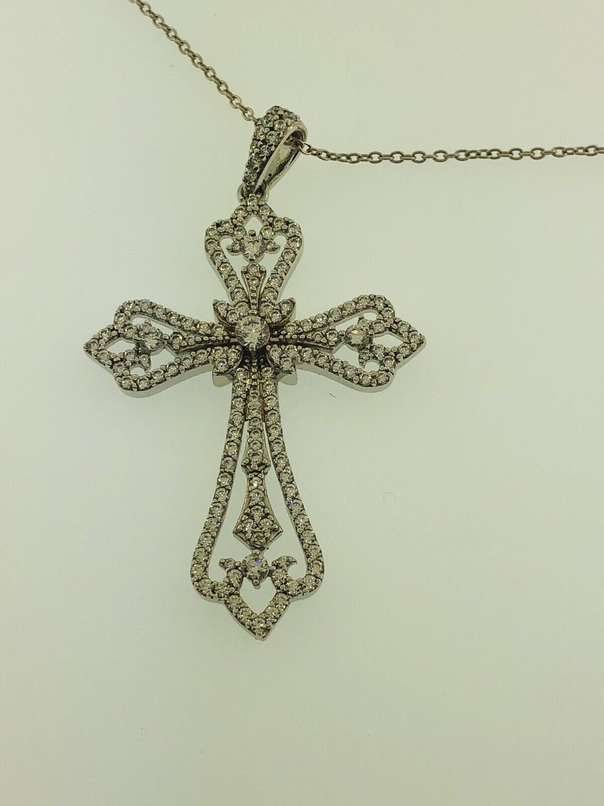 Jacmel Mauitius JCM Sterling Silver 925 Cubic Zirconia Statement Cross ...
