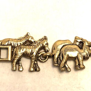 Designer Gold Tone Noah's Ark 2x2 Animals Religious Tennis Bracelet - Etsy