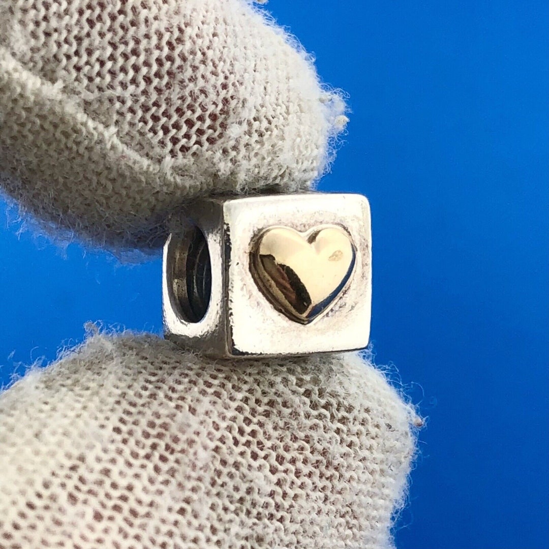 Authentic PANDORA Sterling Silver 14K Yellow Gold 790200 I Love You ...